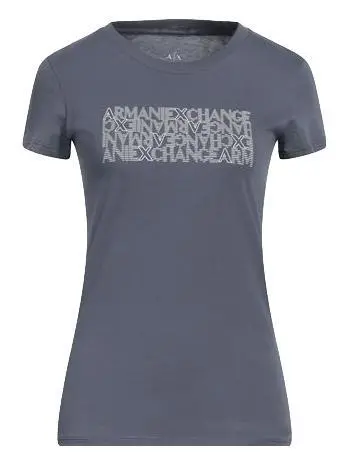 Armani Exchange Cotton T-shirt With Logo Print - Lead