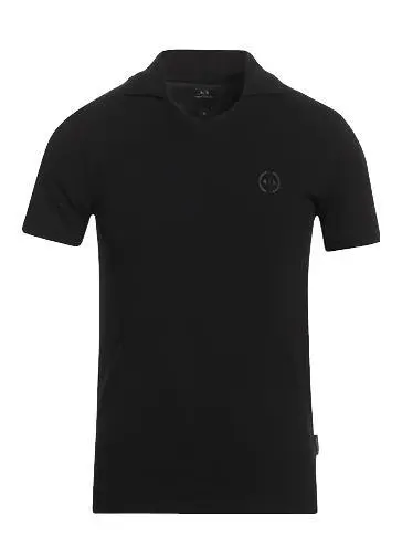 Armani Exchange Polo Shirt Midnight Size Cotton, Elastane - Black
