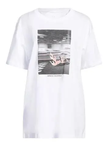 Armani Exchange Printed Cotton T-shirt - White