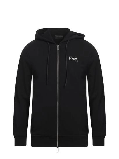 Emporio Armani Cotton-elastane Fleece Sweatshirt - Black