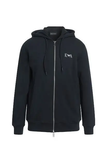 Emporio Armani Cotton-elastane Fleece Sweatshirt - Blue