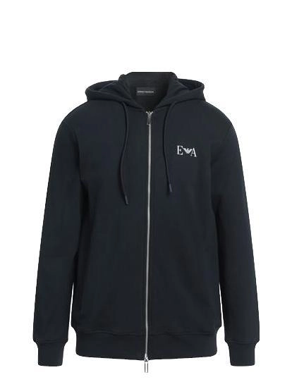 Emporio Armani Cotton-elastane Fleece Sweatshirt - Blue