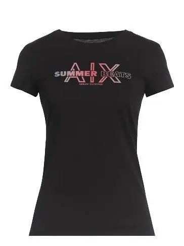 Armani Exchange Cotton Jersey T-shirt With Logo - Black