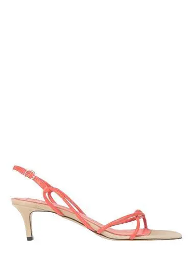 Isabel Marant Lambskin Sandals - Red