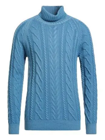 MOORER Turtleneck Cashmere Knit - Blue