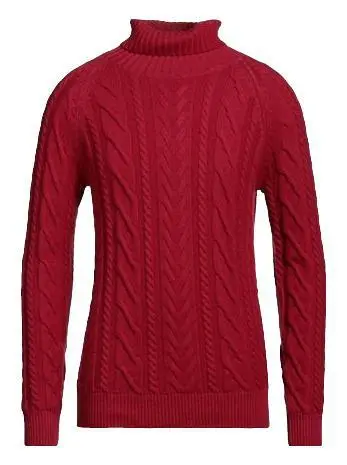 MOORER Turtleneck Cashmere Knit - Red