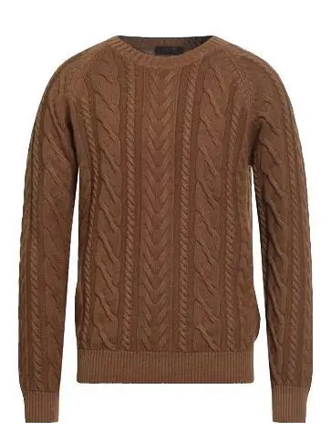 MOORER Cashmere Cable-knit Crewneck Sweater - Khaki