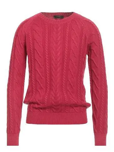 MOORER Cashmere Cable-knit Crewneck Sweater - Red
