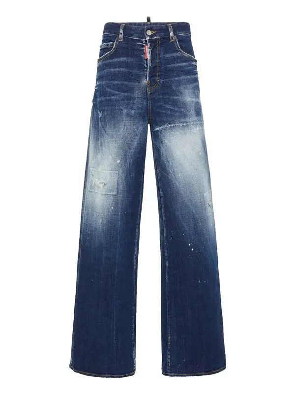 Dsquared2 Diego Wide Leg Jeans - Navy Blue