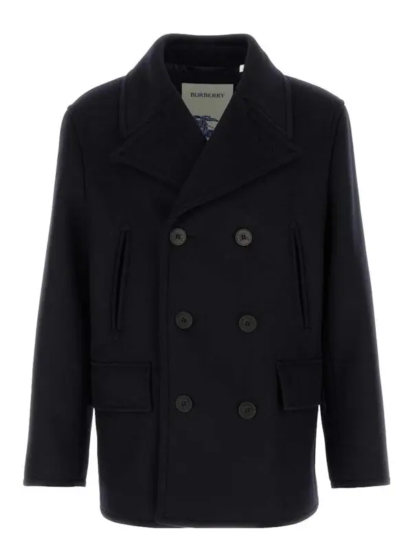 Burberry Wool Coat - Blue