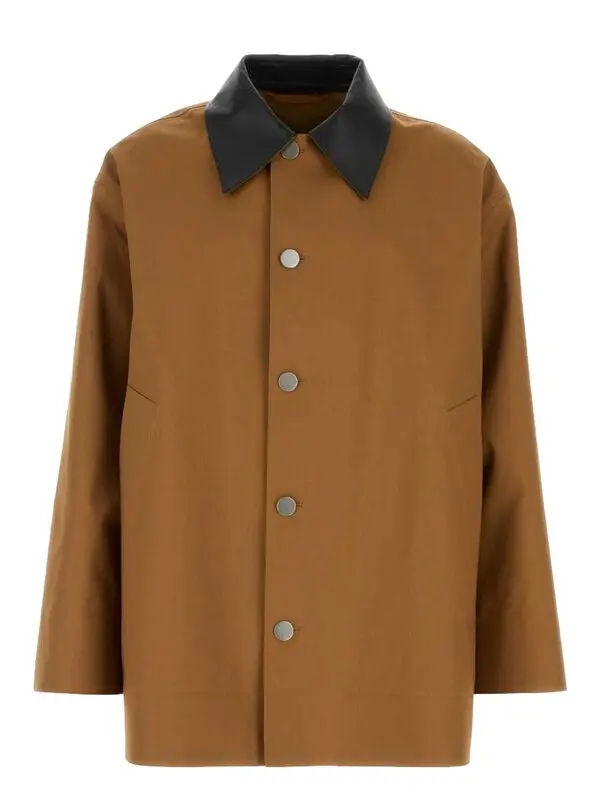 JIL SANDER Cotton Trench Coat - Brown