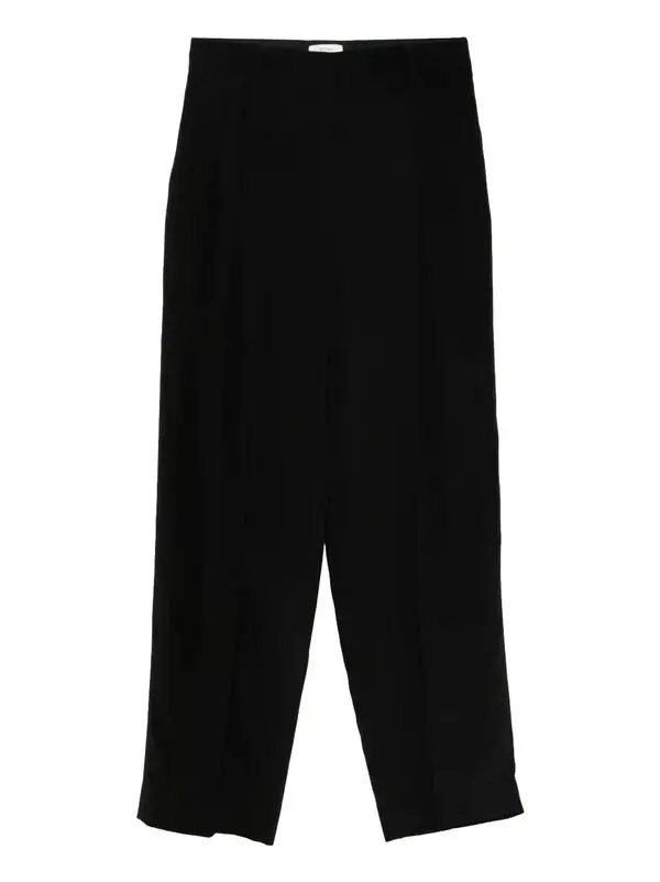 TOTEME Pleated Straight-leg Trousers - Black