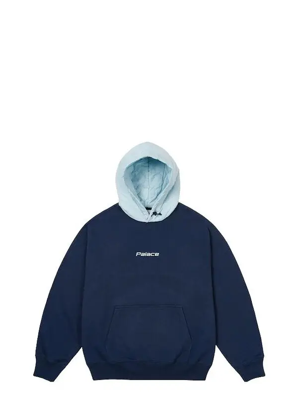PALACE Baffled Font Hood - Navy Blue