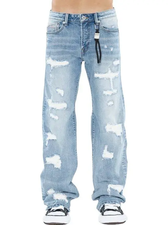 CULT OF INDIVIDUALITY Grunge 607 Baggy Jeans - Back Embroidery