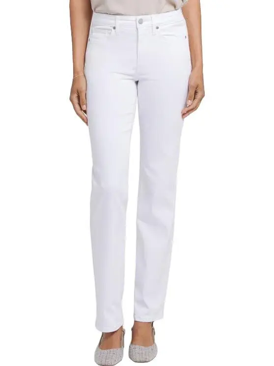 NYDJ Marilyn Straight Leg Jeans - Optic White