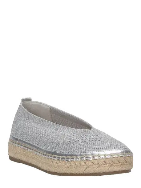 Lucky Brand Orena Platform Espadrille - Metallic Silver
