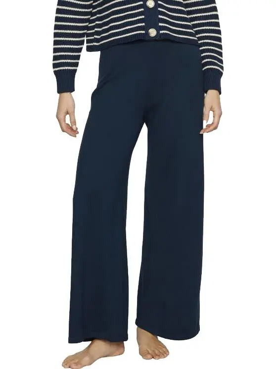 Eberjey Fine Gauge Sweater Knit Lounge Pants - Navy
