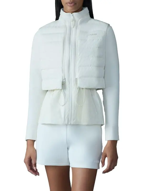 Mackage Priscilla 3-in-1 Hybrid Jacket With Down Vest - Cream