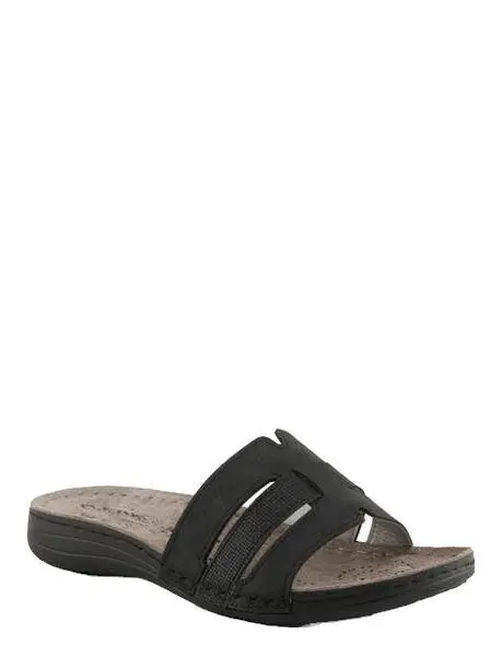 SPRING STEP SHOES Tethys Slide Sandal - Black