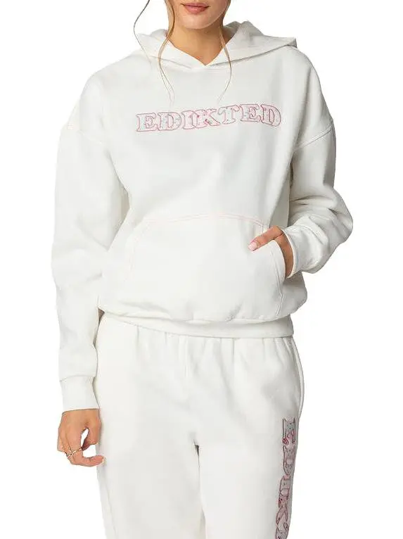 EDIKTED Mili Logo Hoodie - White