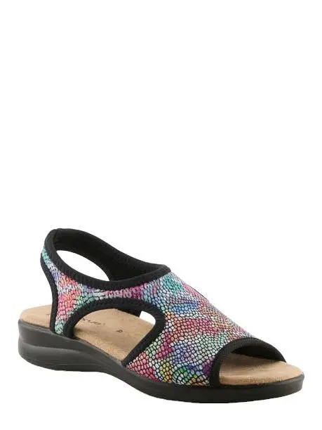 SPRING STEP SHOES Nyaman Slingback Sandal - Black Multi