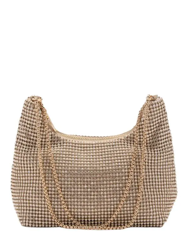 Mango Crystal Shoulder Bag - Gold