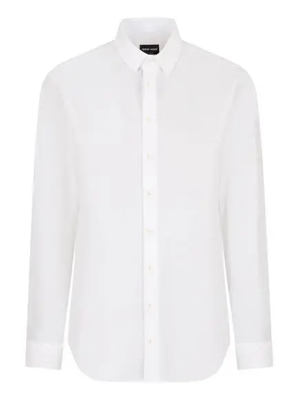 Giorgio Armani Regular-fit Cotton-seersucker Shirt - White