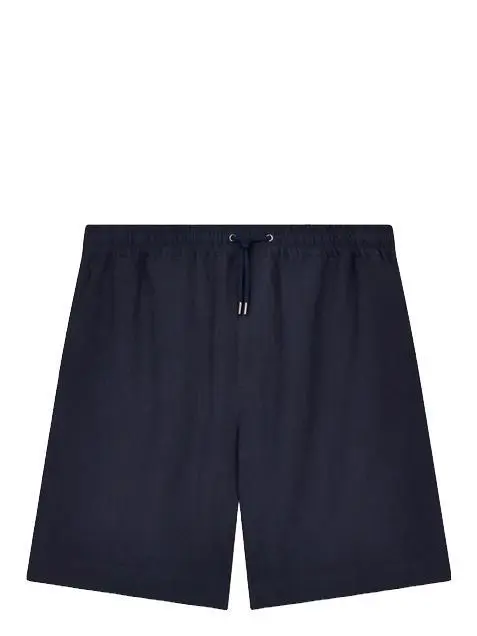 Giorgio Armani Linen Canvas Bermuda Shorts - Blue