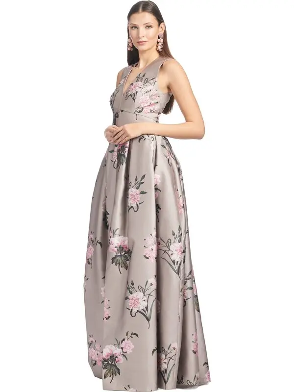 Sachin & Babi Embellished Brooke Gown - Pewter English Rose