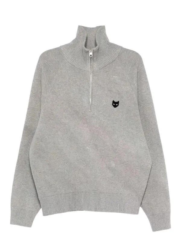 SONGZIO Emblem High-neck Jumper - Grey