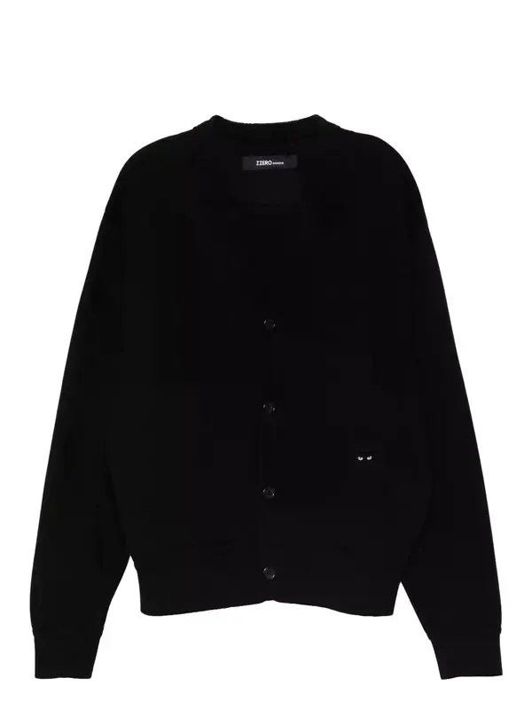 SONGZIO Emblem Seamless Cardigan - Black