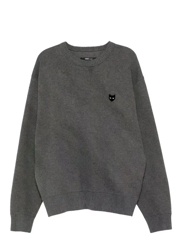 SONGZIO Emblem Crew-neck Jumper - Grey