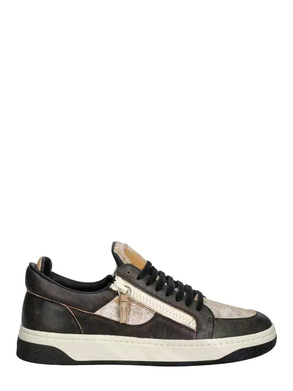 GIUSEPPE ZANOTTI Gz94 Double-zip Low-top Sneakers - Brown
