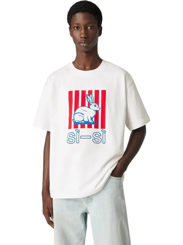 Bottega Veneta Cotton Printed Jersey T-shirt - White