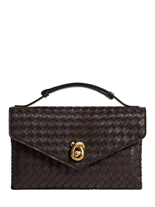 Bottega Veneta Intrecciato Leather Knot Lock Cross-body Bag - Fondant