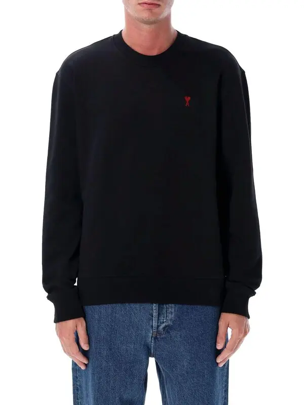 AMI Paris Embroidered Sweatshirt - Black