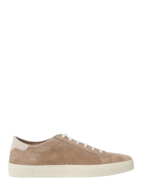 Brunello Cucinelli Suede Low Top Sneakers - White
