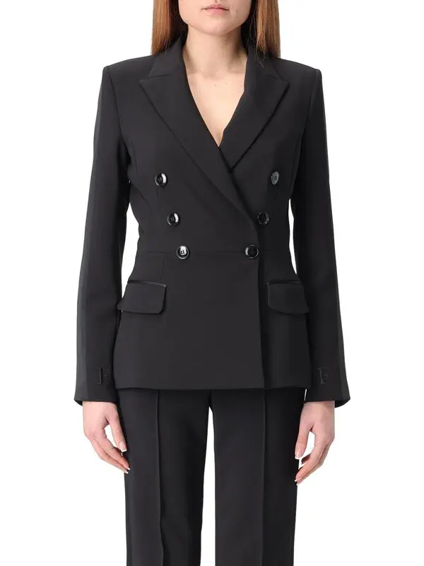 Elisabetta Franchi Double-breasted Jacket - Black