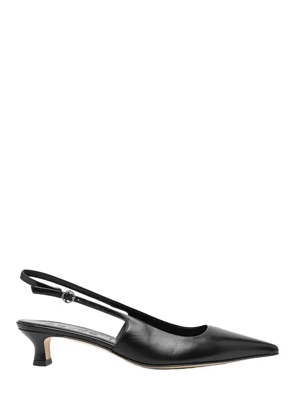 AeydĒ Catrina Smooth Leather Slingback Pumps - Black