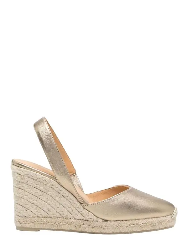 CastaÑer Metallic Wedge Espadrille - Gold