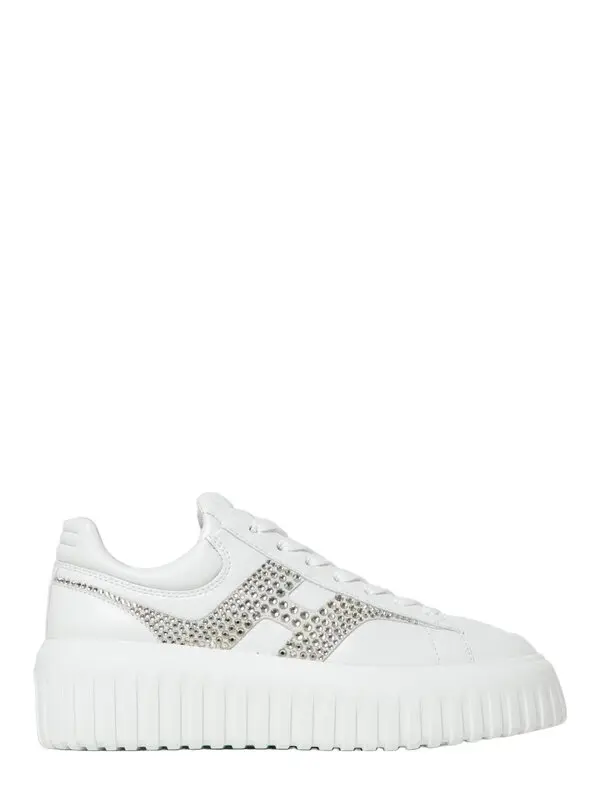 Hogan Embellished Platform Sneakers - White