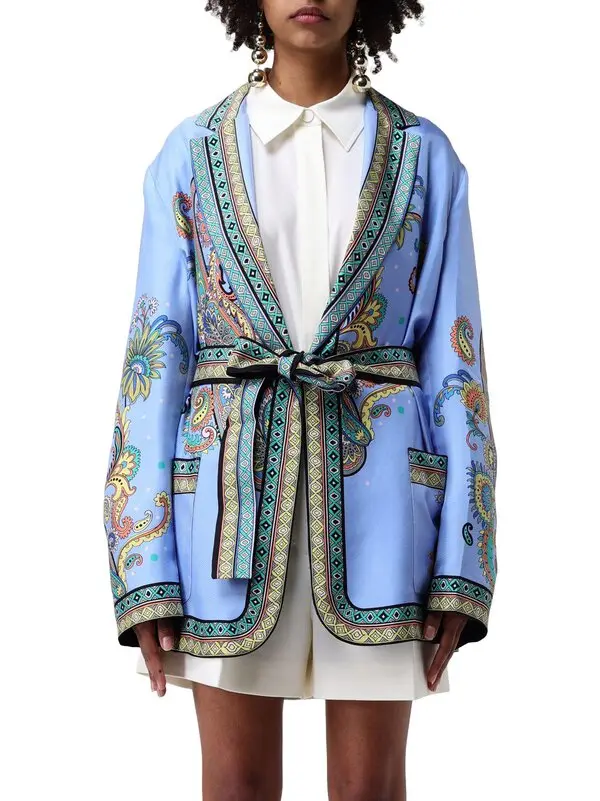 Etro Belted Jacket - Blue