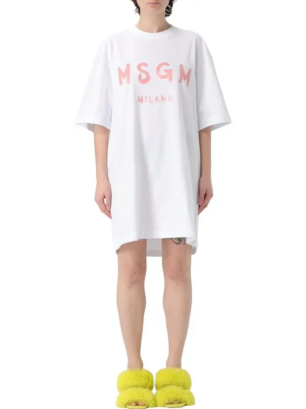 MSGM T-shirt Dress - White