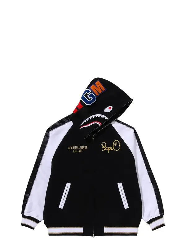 BAPE Souvenir Shark Zip Hoodie - Black