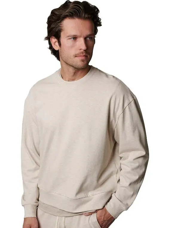 LEISURE LAB Cotton Lounge Crewneck - Quartz