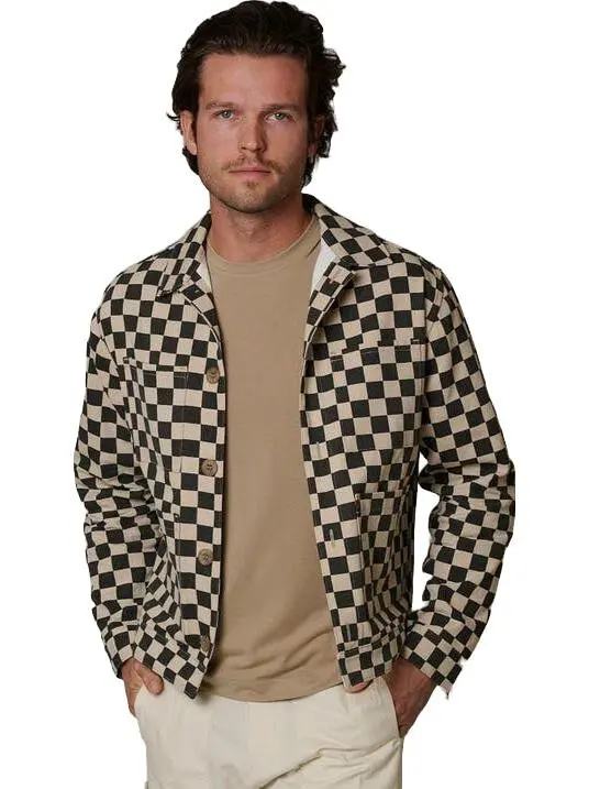 LEISURE LAB Checkmate Ranch Jacket - Beige Checkered