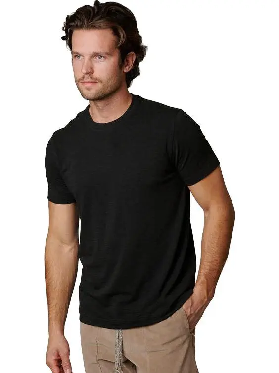 LEISURE LAB Slub T-shirt - Matte Black