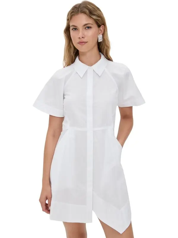 A.L.C. Julie Cotton Shirt Dress - White