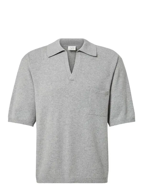 Saint Laurent Wool Polo Shirt - Grey