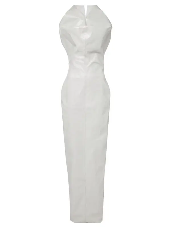 Rick Owens Coated Canvas Gown - White